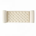 Noble House Clayton Contemporary Rolled Arm Velvet Storage Ottoman