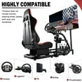 Supllueer Racing Sim Cockpit with TV Mount Seat Fit Logitech G29 G923 ...