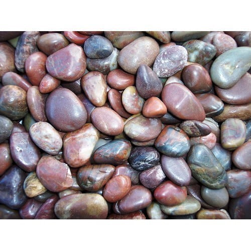 Exotic Pebbles & Aggregates Red Polished Pebbles, 5 lb - Walmart.com ...