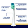 Equate SmileSonic Pro Advanced Clean Sonic Replacement Toothbrush Brush Heads, White, 4 Count ...