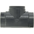 PVC Pipe Fitting, Tee, Schedule 80, Gray, 2" NPT Female x Slip Socket ...