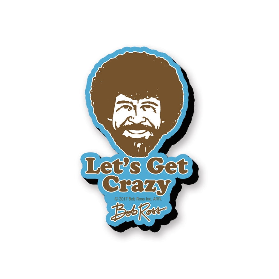 Bob Ross Crazy Funky Chunky Magnet - Walmart.com