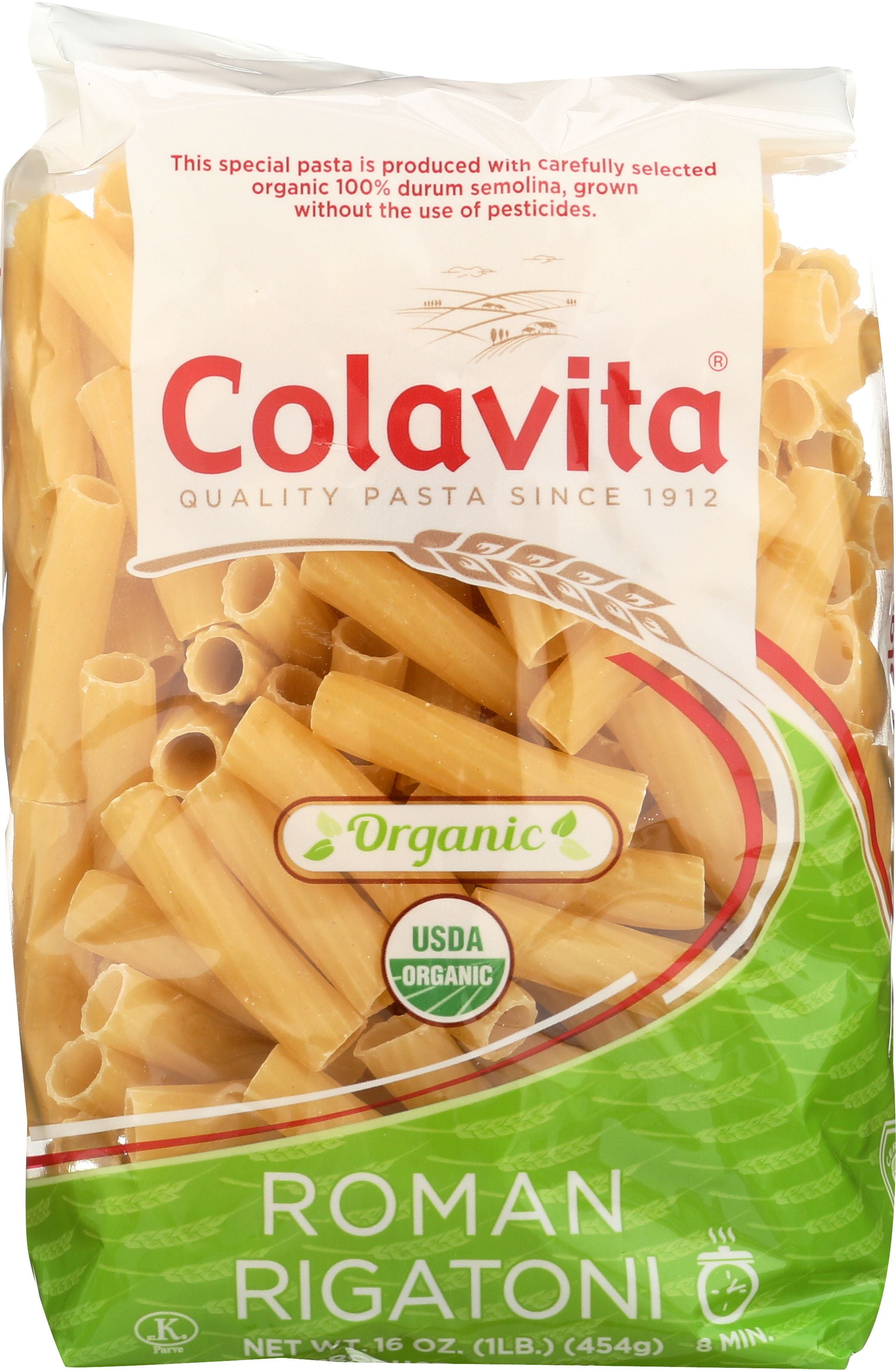 Colavita Organic Roman Rigatoni Pasta, 16 Ounce - Walmart.com