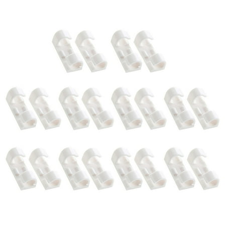 20 Pieces Cable Clips ABS Cables Management Wire Drop Holder Wear ...