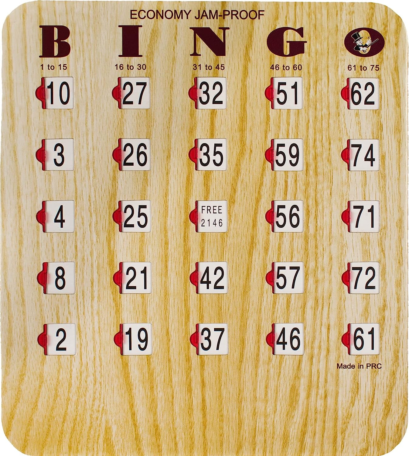 MR CHIPS Jam-Proof Fingertip Slide Bingo Cards with Sliding Windows ...