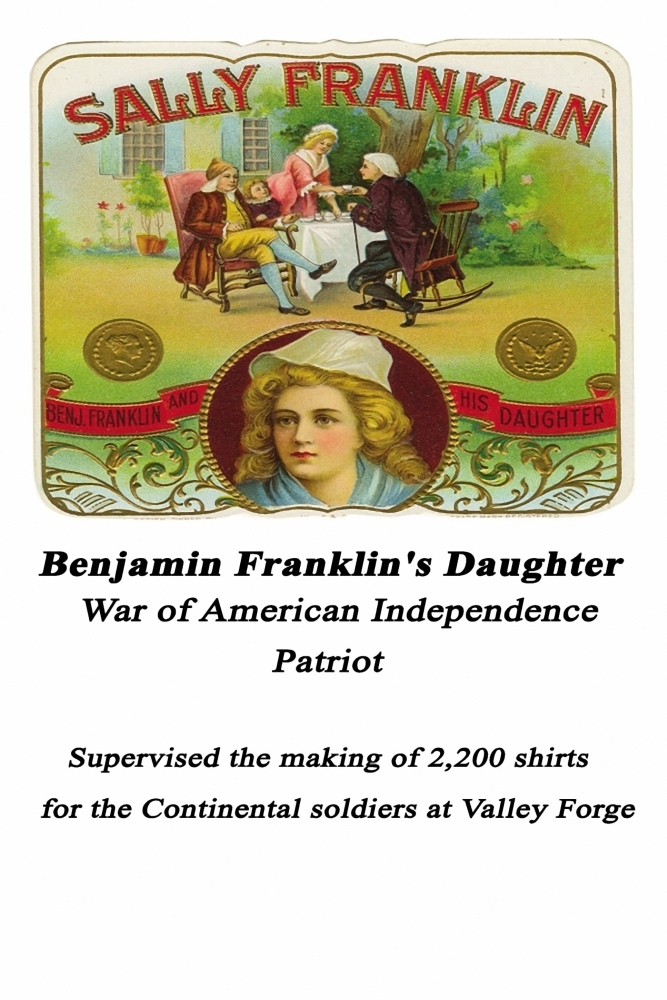Sally Franklin Cigar Label Showing Benjamin Franklin An elderly ...