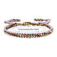 6.7-9.8 Inch Adjustable String Bracelet Woven Rope Knot Bracelets ...