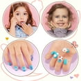Aliver False Nail Kit for Girls 144 Count,Safe and Odorless,Press on ...