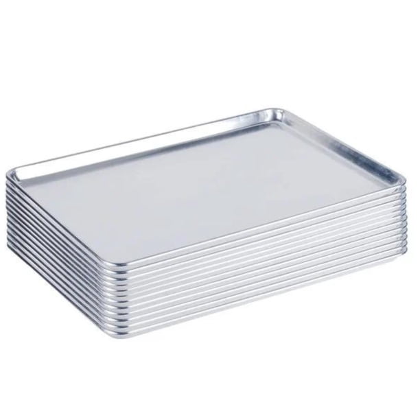 Aluminum Baking Sheet Pan Full Size 12-Pack - Commercial Grade 18