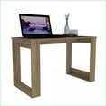 Desks | Rectangle Computer Desk with 1 Shelf, Smokey Oak, 47.2"W x 23.6 ...
