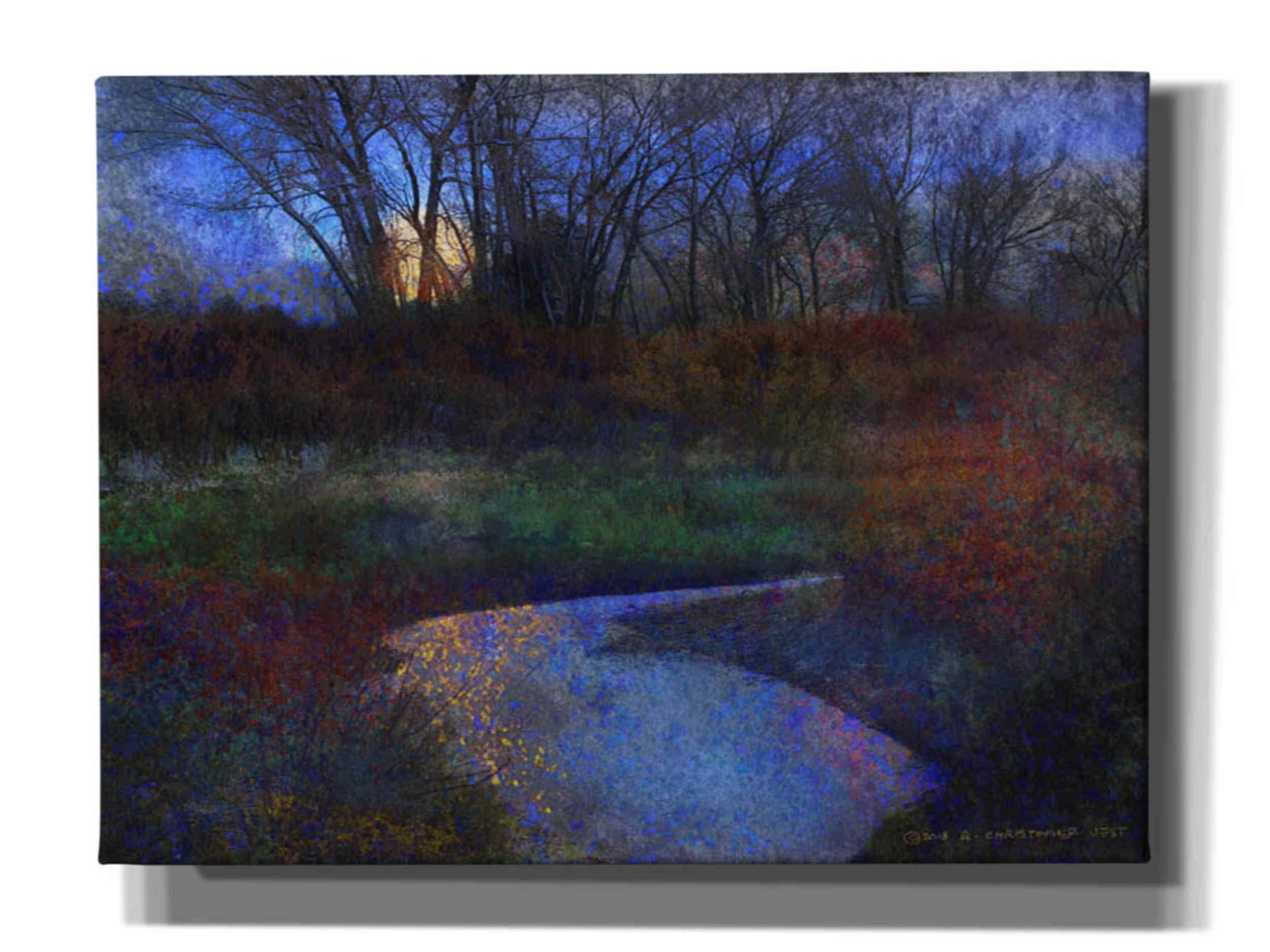 Epic Graffiti 'Moonlit Stream' by Chris Vest, Canvas Wall Art, 16"x12 ...