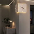 Corner Modern Wall Clock, Stylish Double-Sided Luminous Wall Clock ...