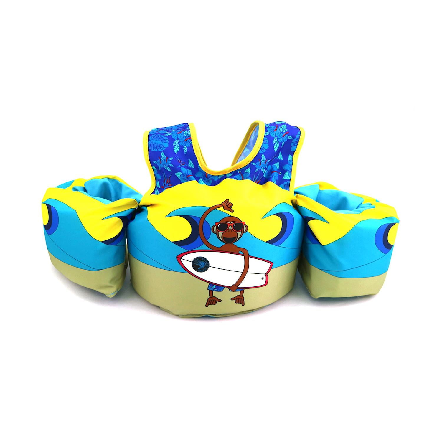 Body Glove Kids Paddle Pals Life Jacket Swim Vest, Surf Monkey, 33-55 ...