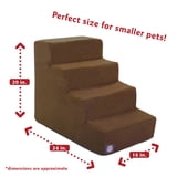 Majestic Pet Portable Suede Pet Stairs Soft Sherpa Foam Step Steps for ...