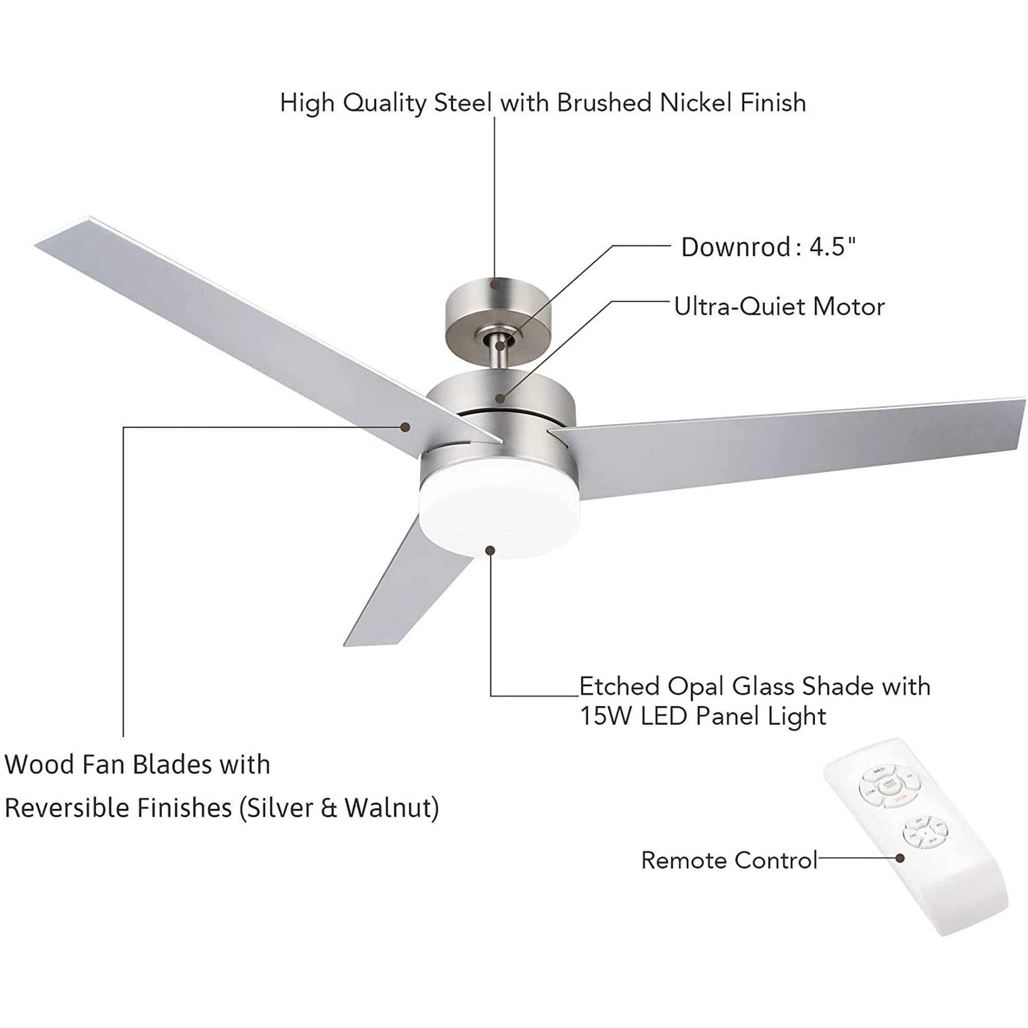 Clipsal Airflow Ceiling Fan With Light | Shelly Lighting