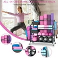 aboxoo Yoga Mat Storage Rack Cart,Home Gym Multifunctional Removable ...