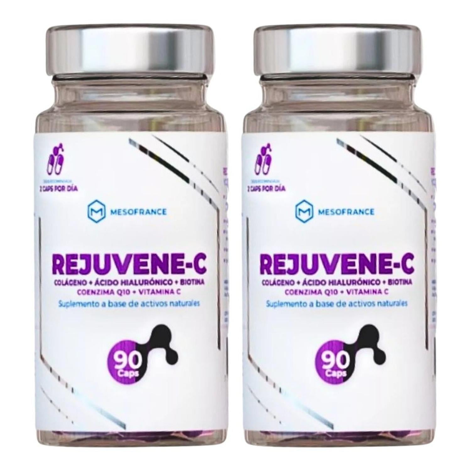 Rejuvene-c Mesofrance Colágeno Á. Hialurónico 90 Cap Pack 2 negro ...