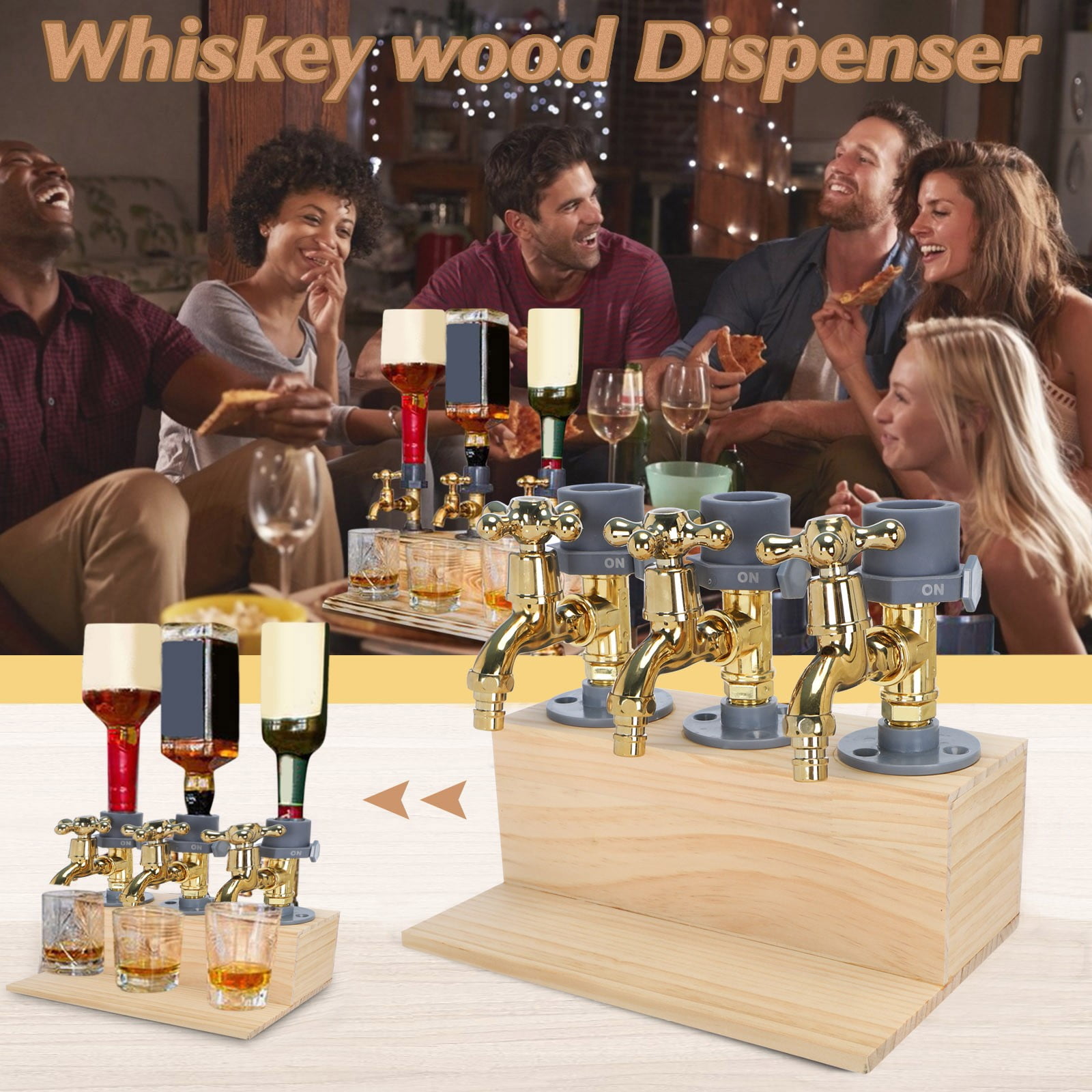 Click here for Wifklsiipg Dispenser Faucet Dispenser Wood For P W... prices