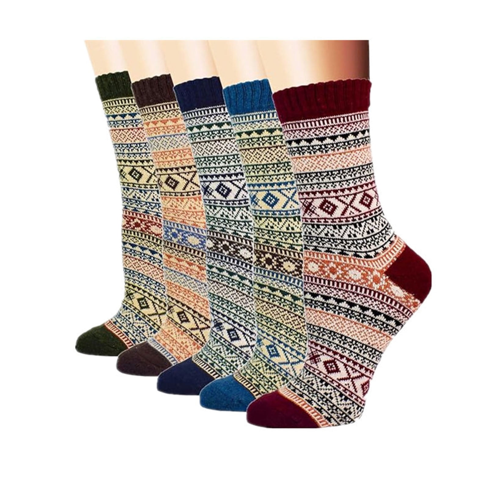 Click here for Rxirucgd 5pairs Womens Printing Thick Warm Wool So... prices