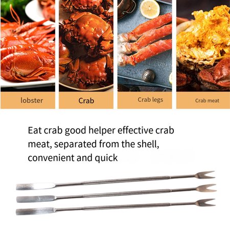 juguse 12 Pieces Professional Seafood Needles Shell Crackers Stainless ...