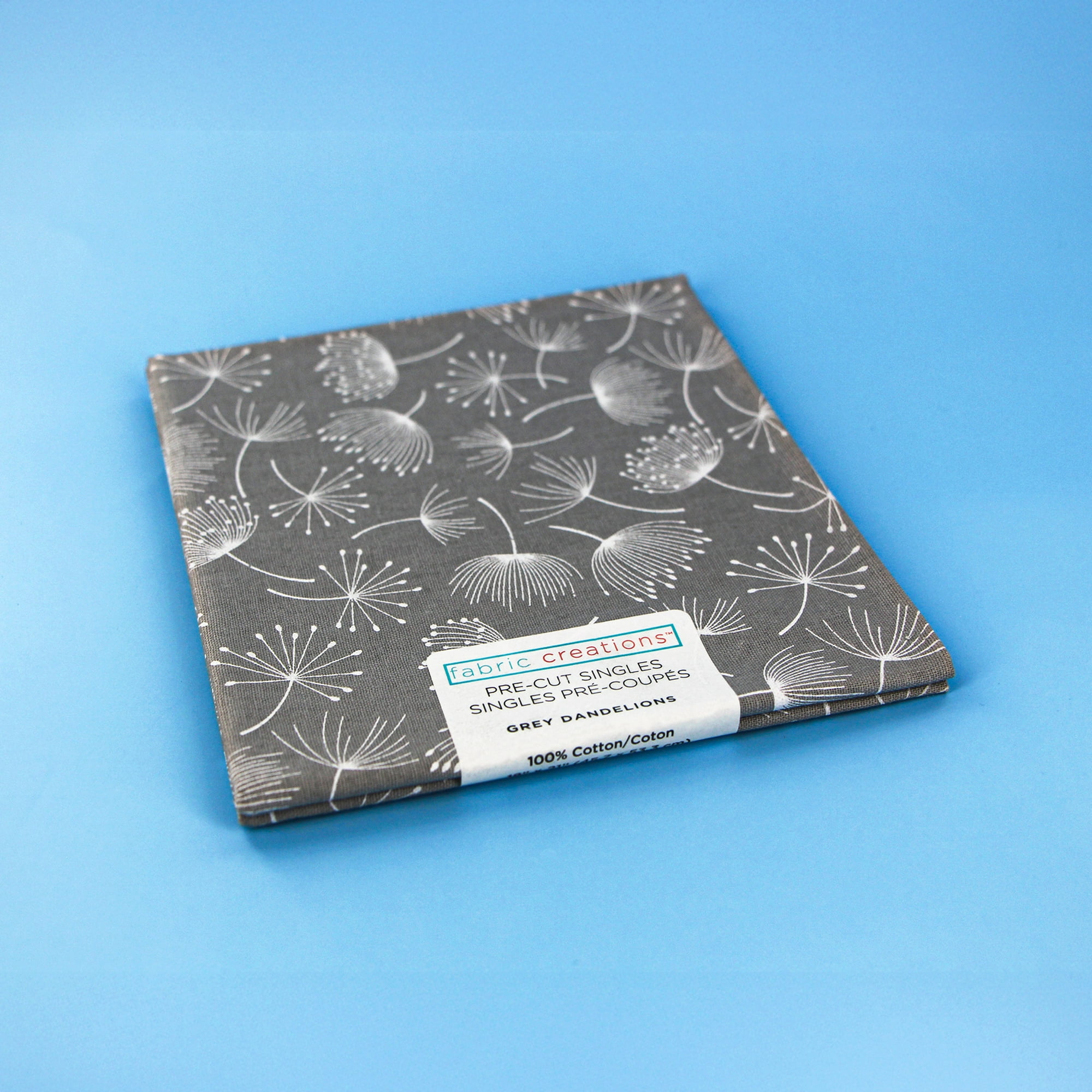 Click here for Fabric Creations Fat Quarter  Grey Dandelions  18″... prices