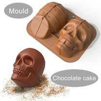 Large Skull Cake Pan Silicone Molds, 6 Cavity Halloween Skull ...