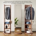 360° Rotating Full Length Mirror, 70"x16" Full Body Mirror Coat Rack ...