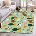Cartoon Farm Area Rug 4x6 Washable Rug Non Slip Funny Cow Horse Sheep ...
