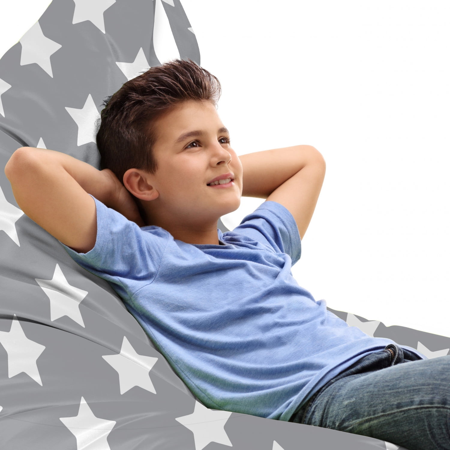 Star Lounger Chair Bag, Big Stars Pattern Monochrome Modern Design ...