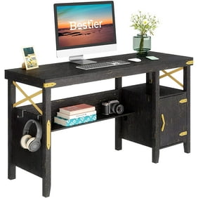Ktaxon Black Wall Mounted Floating Office Computer Desk Table Storage ...