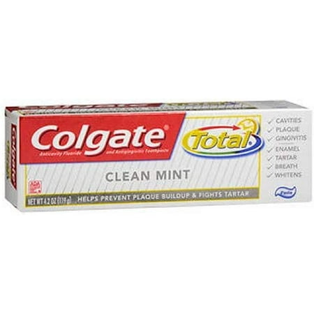 Colgate Total Toothpaste Clean Mint, Clean Mint 6 Oz (Pack of 3) by ...