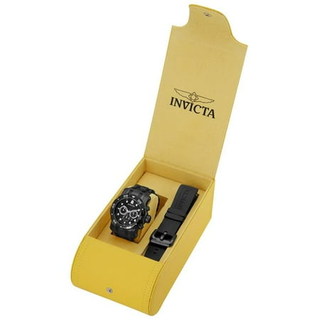 Invicta 23654 48 in. Dia. 26 mm Mens Pro Diver Quartz Chronograph Black ...