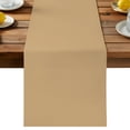 Beige Tan Dining Table Runner, Light Brown Solid Background Autumnal ...