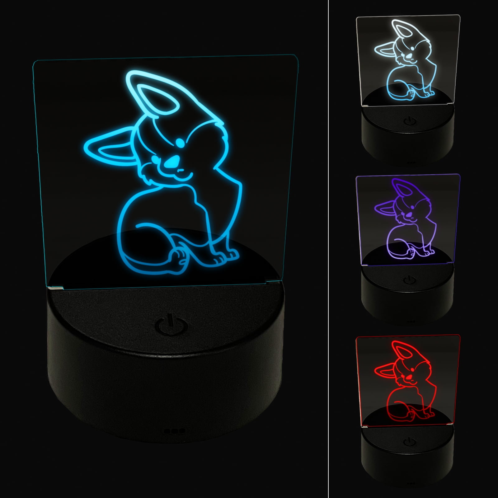 Pembroke Welsh Corgi Sitting Dog LED Night Light Sign 3D Illusion Desk ...