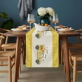 Bee Trucks Cotton Linen Table Runner Sweet Honey Bee Daisy Flower ...