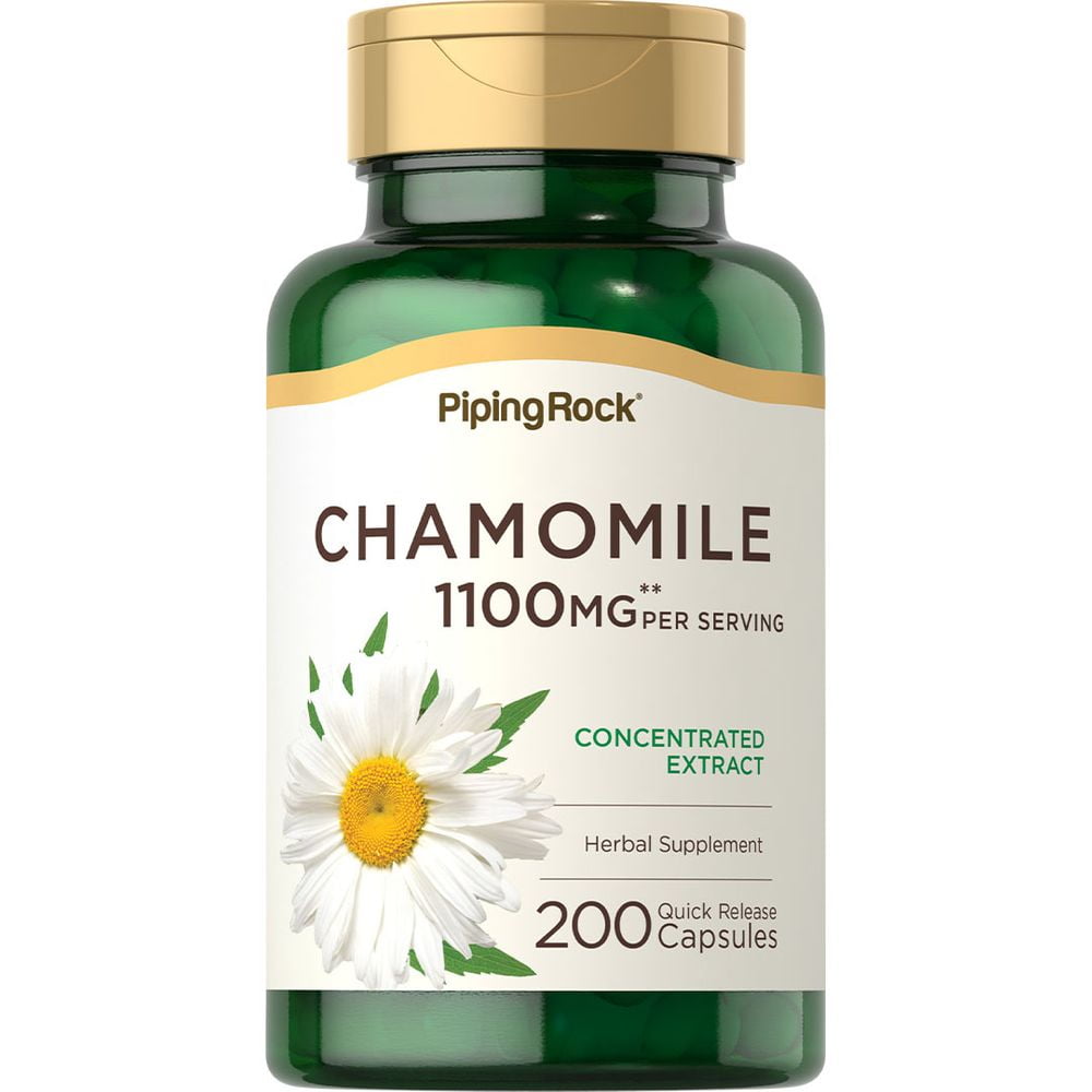 Chamomile Flower Extract | 1100mg | 200 Quick Release Capsules | by ...