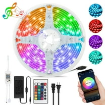 16.4ft RGB LED Light Strip 5050, Color Changing Tape Lights with Remote ...