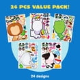 Joyfy 24 PCS 6"x 9" Make-a-face Sticker Sheets Make Your Own Animal Mix ...