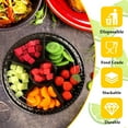 12 Pack Plastic Appetizer Trays with Lids,Disposable Compartment ...