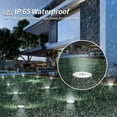 Solar Ground Lights 16pack-8LED Outdoor Garden Disk Waterproof Bright ...