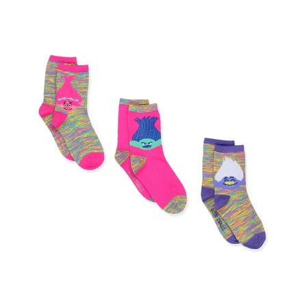 Trolls - Trolls Girl's and Women's 3 pack Crew Socks TP030GCC - Walmart.com