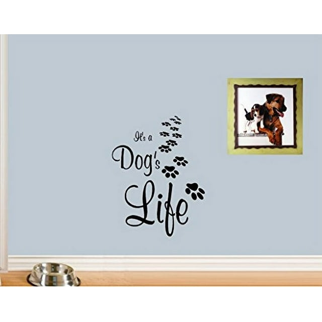 Decal ~ IT'S A DOGS LIFE ~ ANIMAL ~: Wall or Window Decal 10" x 13 ...