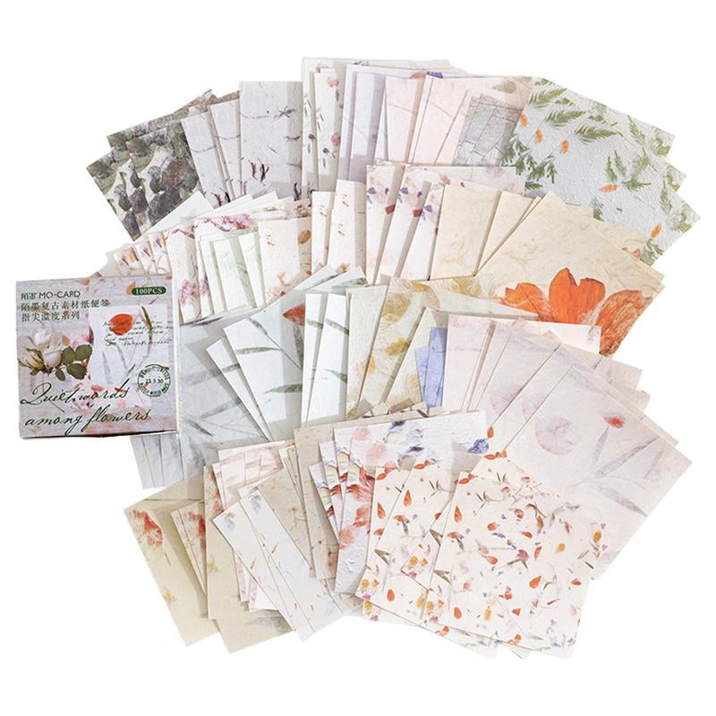 Famure Scrapbook Paper-100 Sheets Vintage Diy Scrapbook Paper Supplies