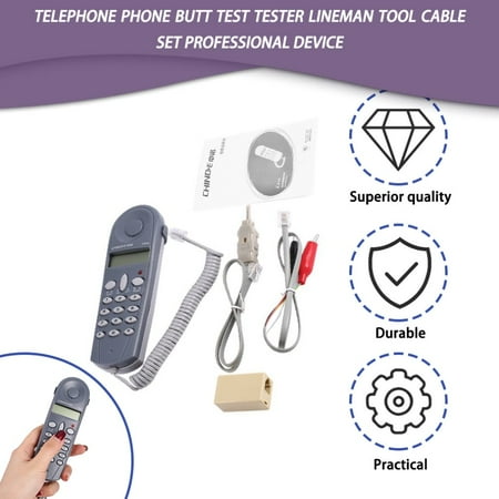 Telephone Phone Butt Test Tester Lineman Tool Network Cable Set Network ...
