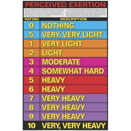 Perceived Exertion 24" X 36" Laminated Chart | Walmart Canada