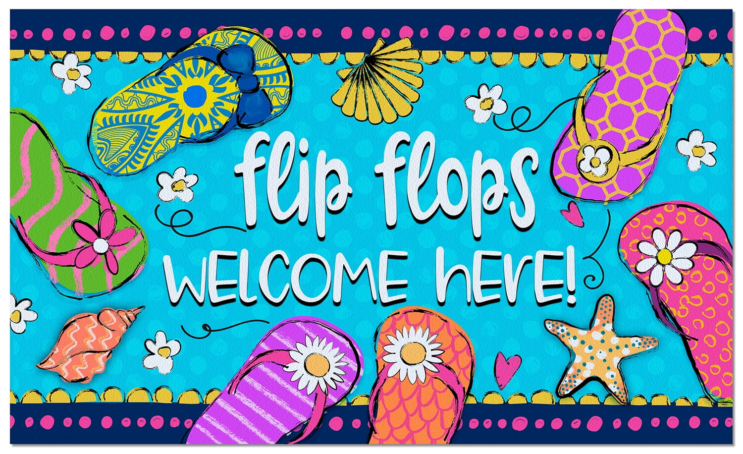 CounterArt "Flip Flops Welcome" Decorative Indoor/Outdoor Entryway ...