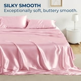 Free Shipping! Seasonwood Luxurious Pink Microfiber Satin Sheet Set ...