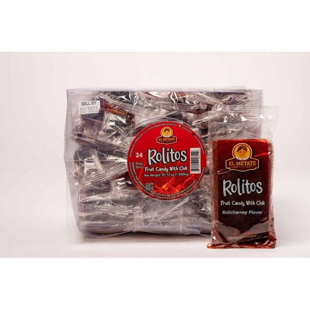 El Metate Rollitos Chamoy - 67.72 Oz (1.92Kg) / 4.24 lbs - 24 Rollito ...