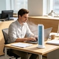 AZXY Convenient Portable Bladeless Tower Desk Fan, Wide Angle Low Noise ...