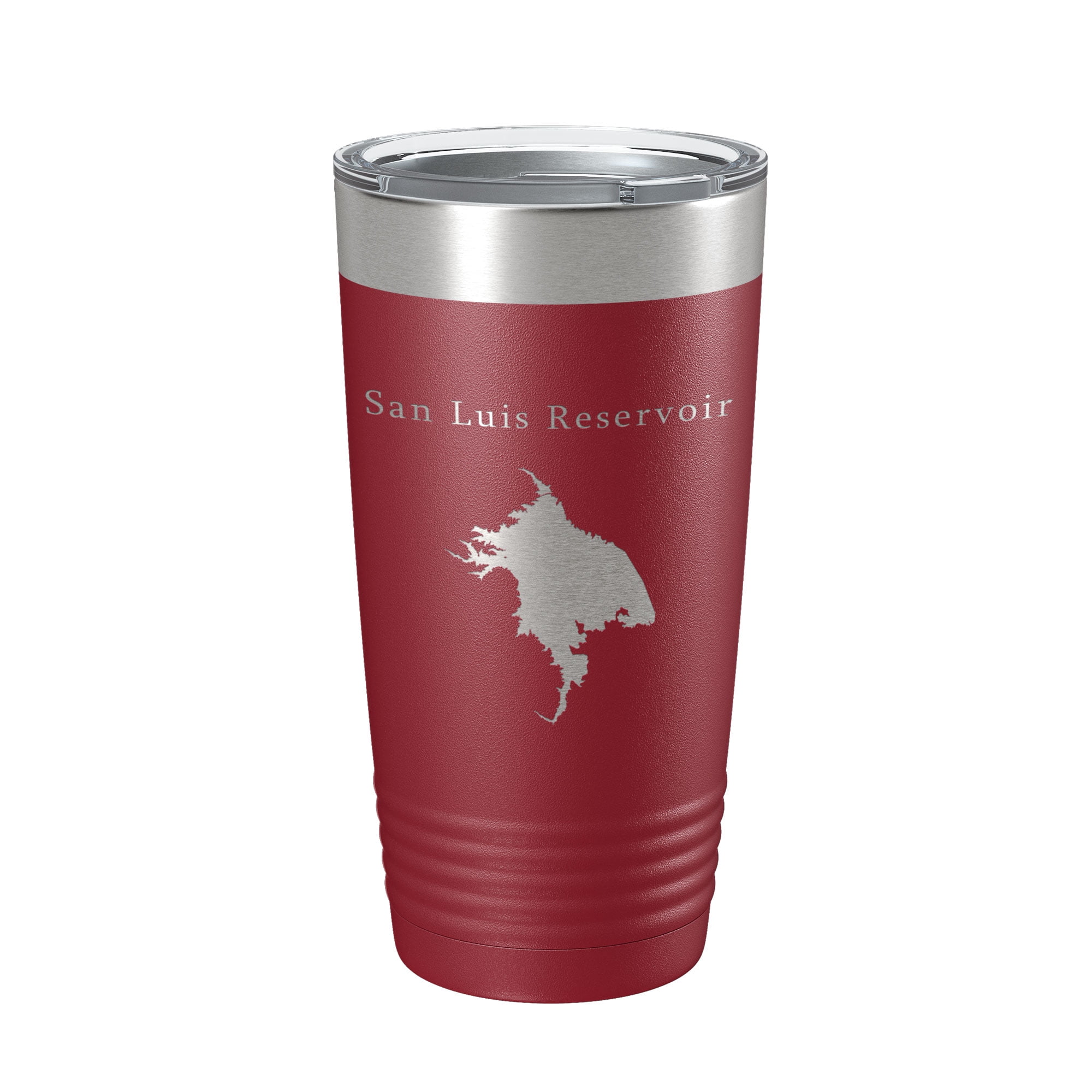 San Luis Reservoir Tumbler Lake Map Travel Mug Insulated Laser Engraved ...